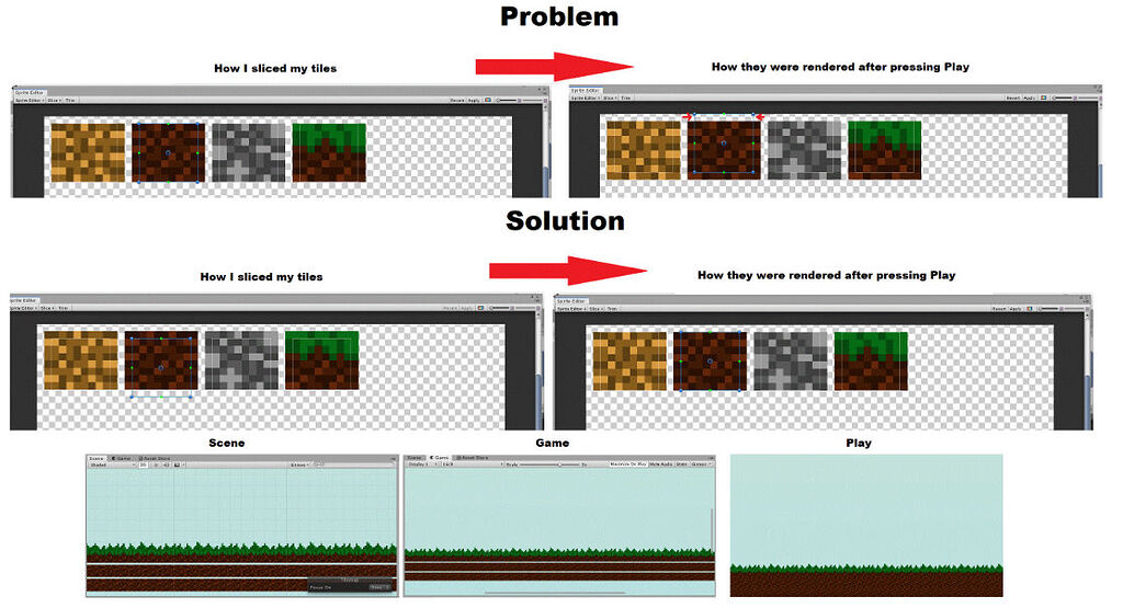Why my Pixel Art Tile Sprite is Rendering 1 pixel up from my slice (just while playing the ...