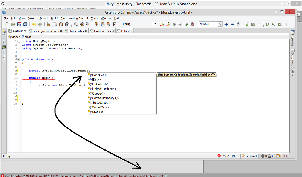 List not showing up in System.Collection.Generic - Questions & Answers - Unity Discussions