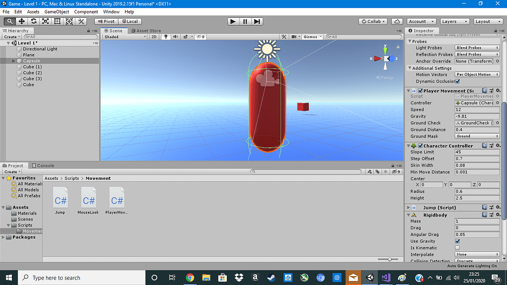 Unity my player does not jump - Questions & Answers - Unity Discussions