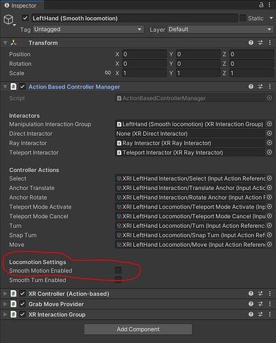 Is There A Way Of Disabling The Smooth Locomotion Xrit 2 3 0 Pre 1 Questions And Answers