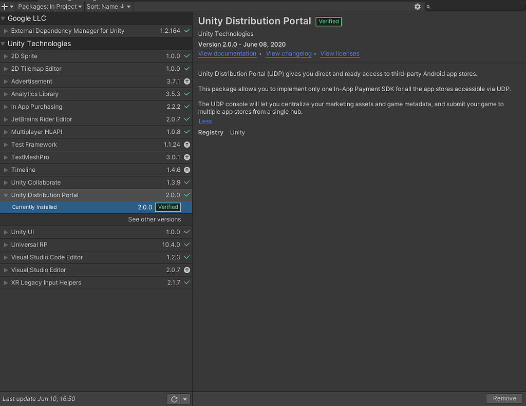 How to install the sample scene from Package Manager - Unity Services - Unity Discussions