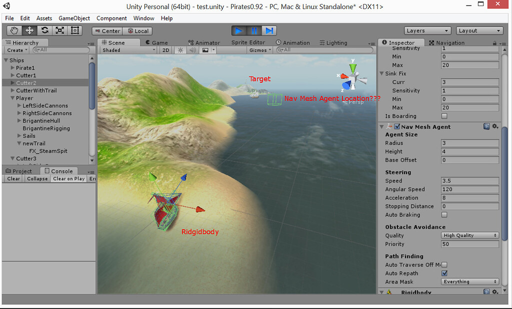 NavMeshAgent bug in Unity 5? (updatePosition = false, updateRotation = false) - Questions ...