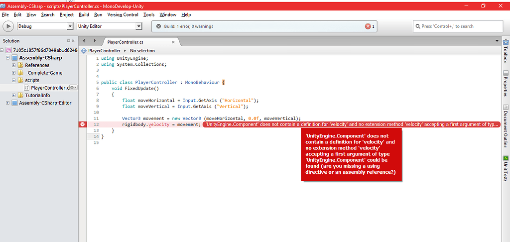 I'm missing a using directive or assembly reference. - Unity Engine - Unity Discussions