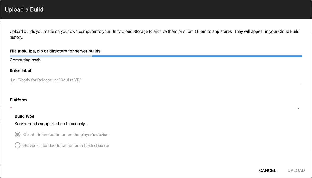 Upload of local ipa to Unity Cloud Build Stuck - Unity Services - Unity ... Upload of local ipa to Unity Cloud Build Stuck - Unity Services - Unity ...