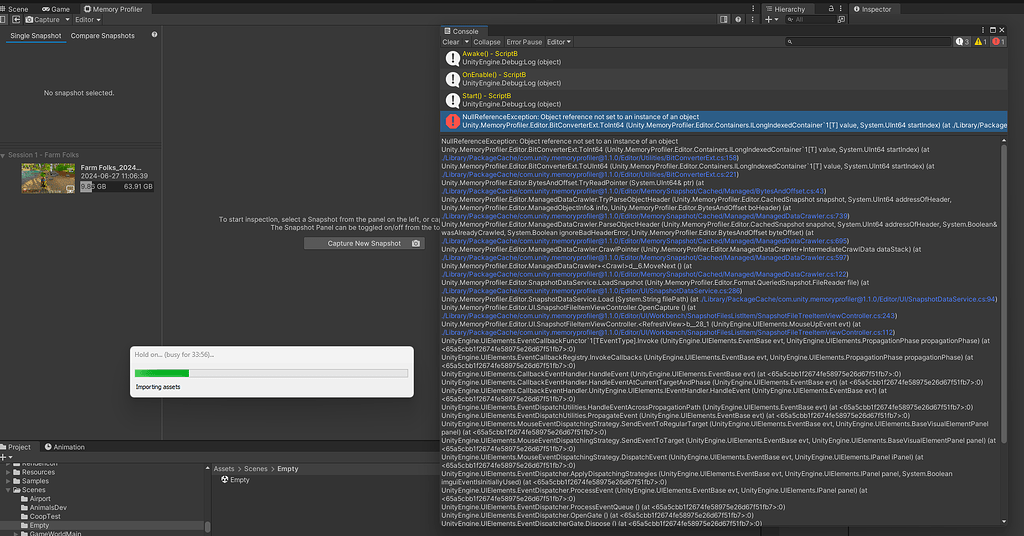 Memory profiler error when opening a large snapshot - Unity Engine - Unity Discussions