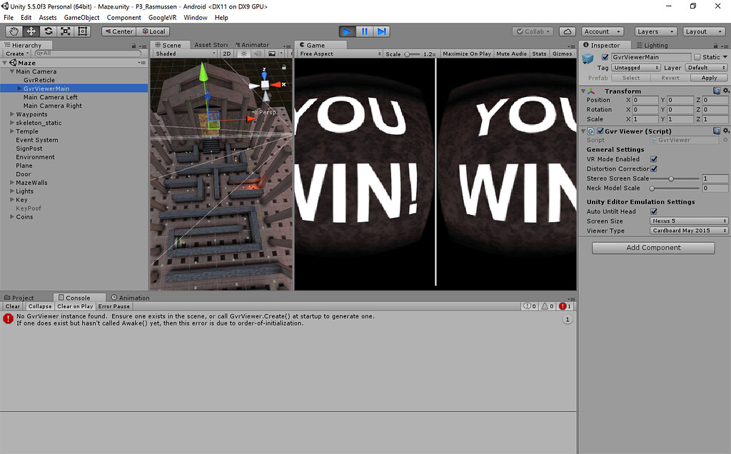 No GvrViewer instance found when a scene reloads - Unity Engine - Unity Discussions