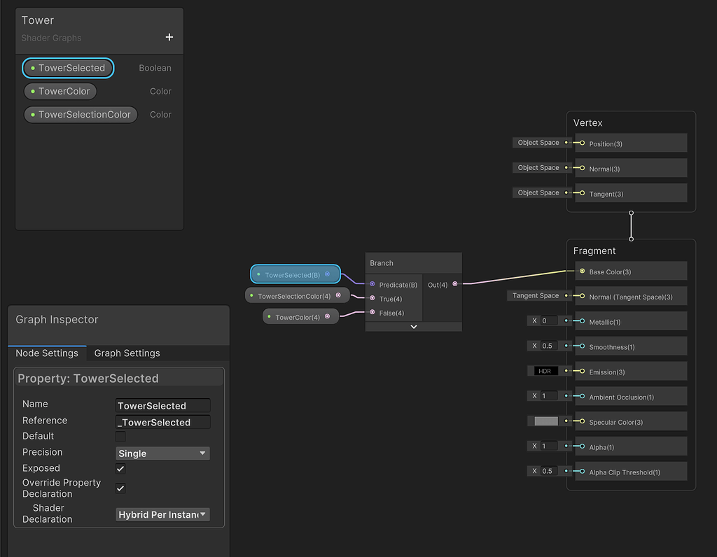 Boolean Property supported in Material Override? (Use float property in shader instead of ...