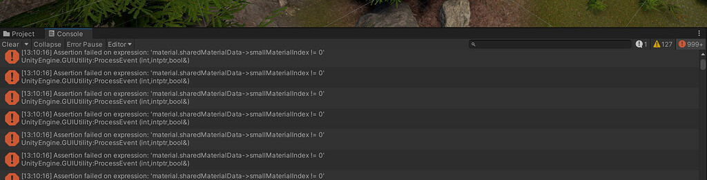Assertion Failed Errors nonstop in console debug - Unity Engine - Unity ...