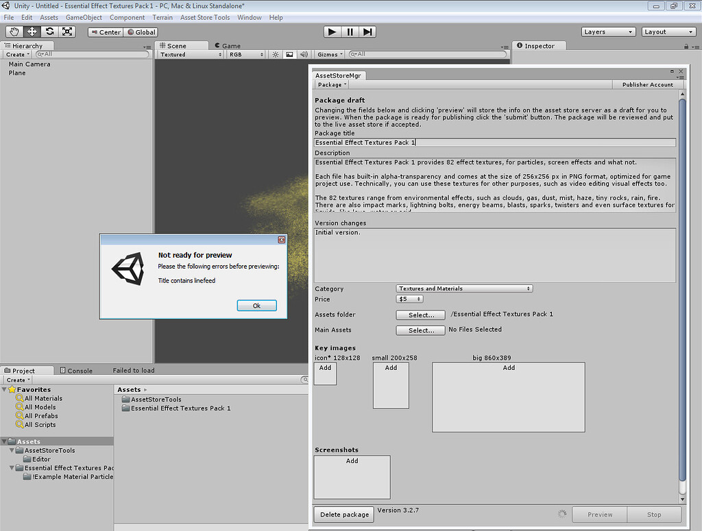 Asset store: "Title contains linefeed" - Questions & Answers - Unity Discussions
