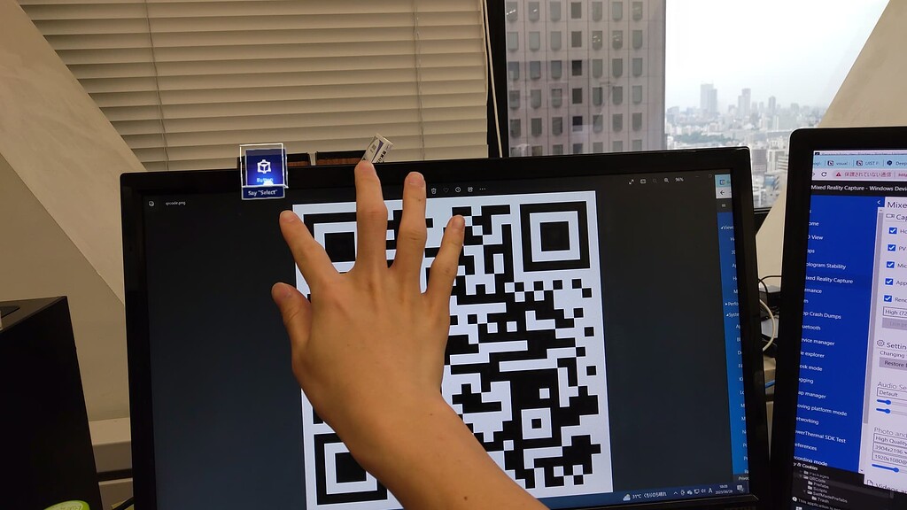 I want to write a program that displays a virtual button when a QR code ...