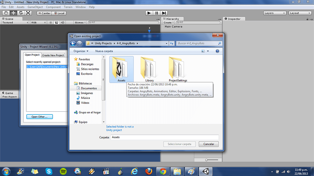 Selected folder is not a Unity project - Questions & Answers - Unity Discussions