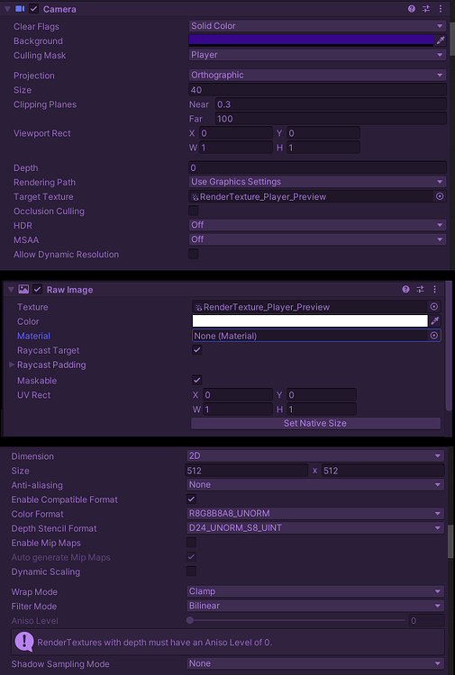 RenderTexture on RawImage shows black on Android/iOS and WebGL except in Editor Mode - Questions ...