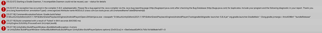 Getting This Error When Trying To Build My Android Game Questions And Answers Unity Discussions