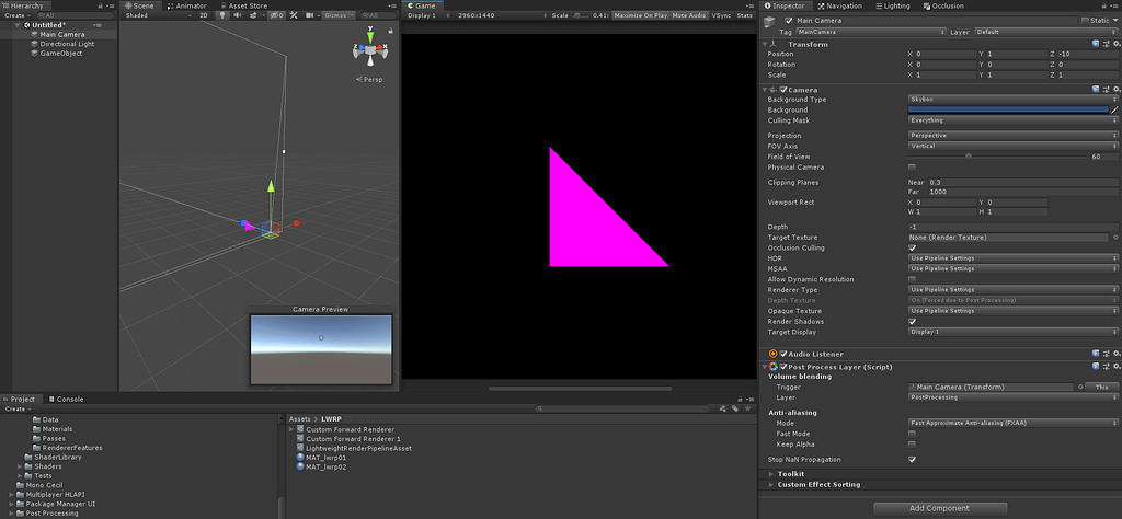 Post Processing Not Working In Unity 201910f2 Unity Engine Unity