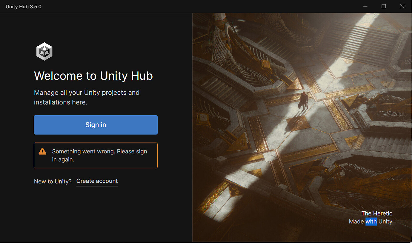 Why UnityHub says Why UnityHub says