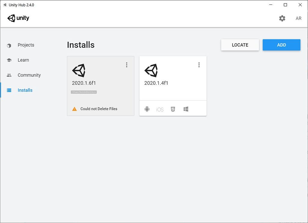 How to remove failed installation - Questions & Answers - Unity Discussions
