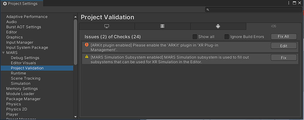 Arkit Xr Is Not Enabled Error Though It Is Enabled Questions And Answers Unity Discussions
