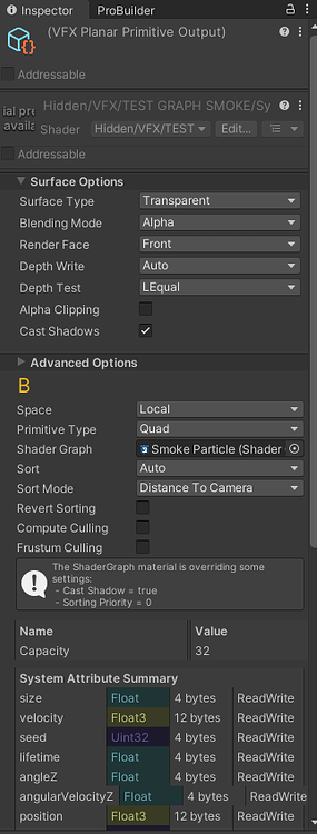 Particle Casts Full Quad Shadow When Shader Graph Is Used Unity Engine Unity Discussions