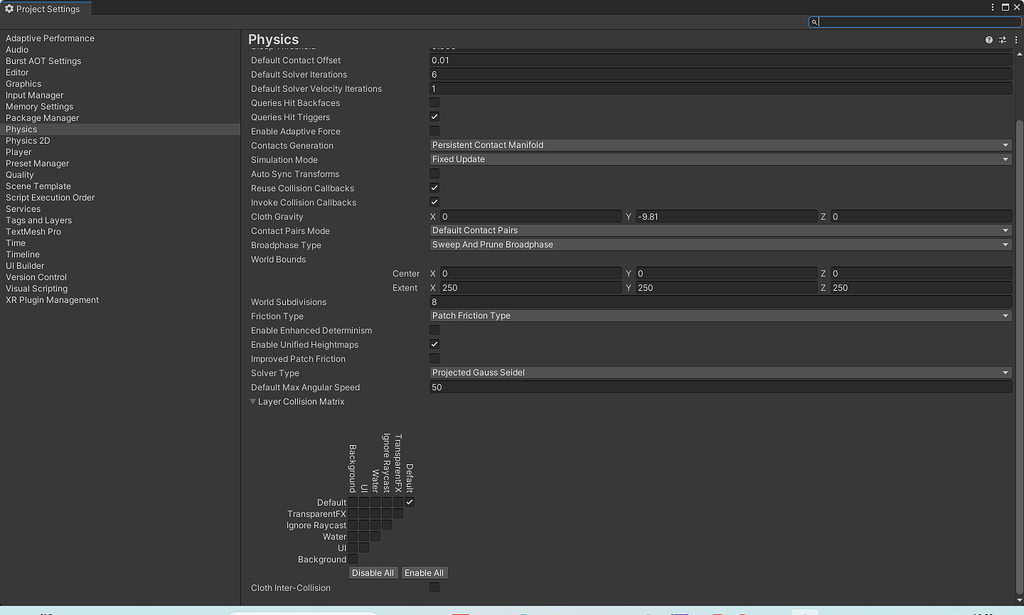 Collisions between objects from different layers with uncgecked collisions in matrix? - Unity ...