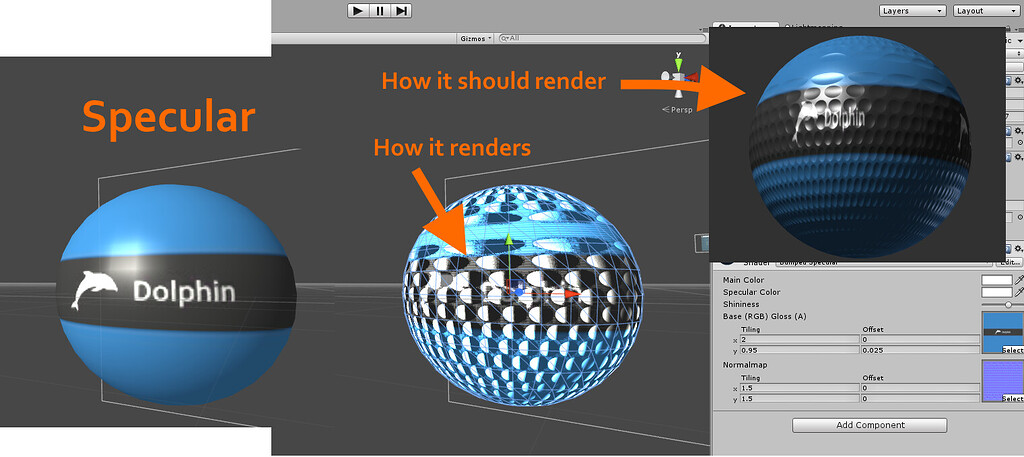 Bumped Specular Shader Looks Completely Wrong Questions And Answers Unity Discussions