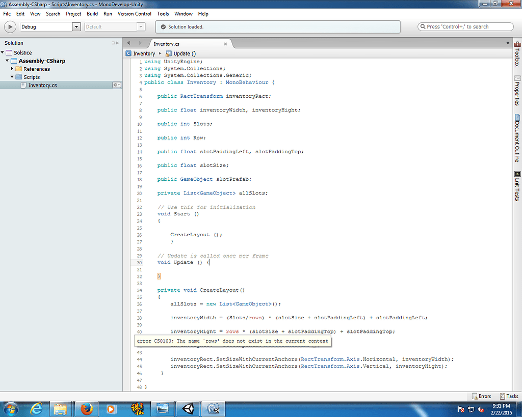 Invertory Script - Unity Engine - Unity Discussions