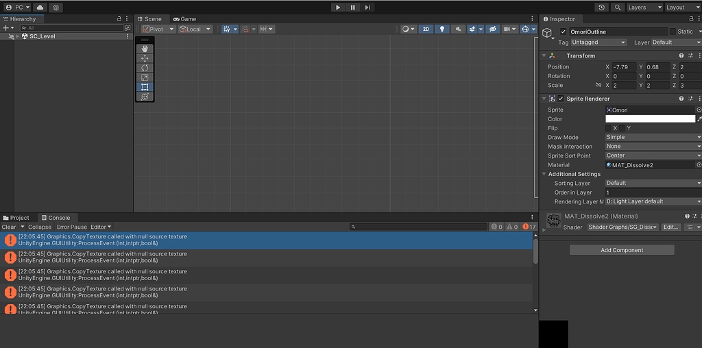 Null source texture caused by black square on inspector - News & General Discussion - Unity ...