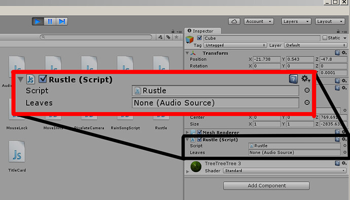 AudioSource dissappears in variable window on Play - Questions & Answers - Unity Discussions