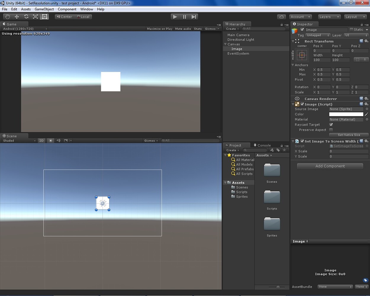 Set The UI Image To Fit Screen Size ions Answers Unity