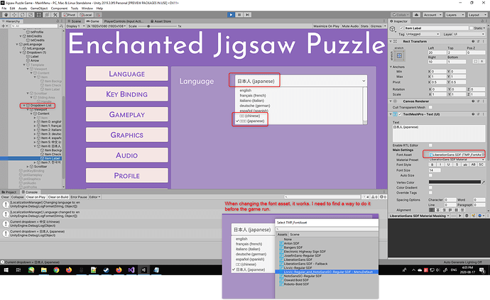 How to change the Font Asset from a Dropdown List item? - Questions & Answers - Unity Discussions
