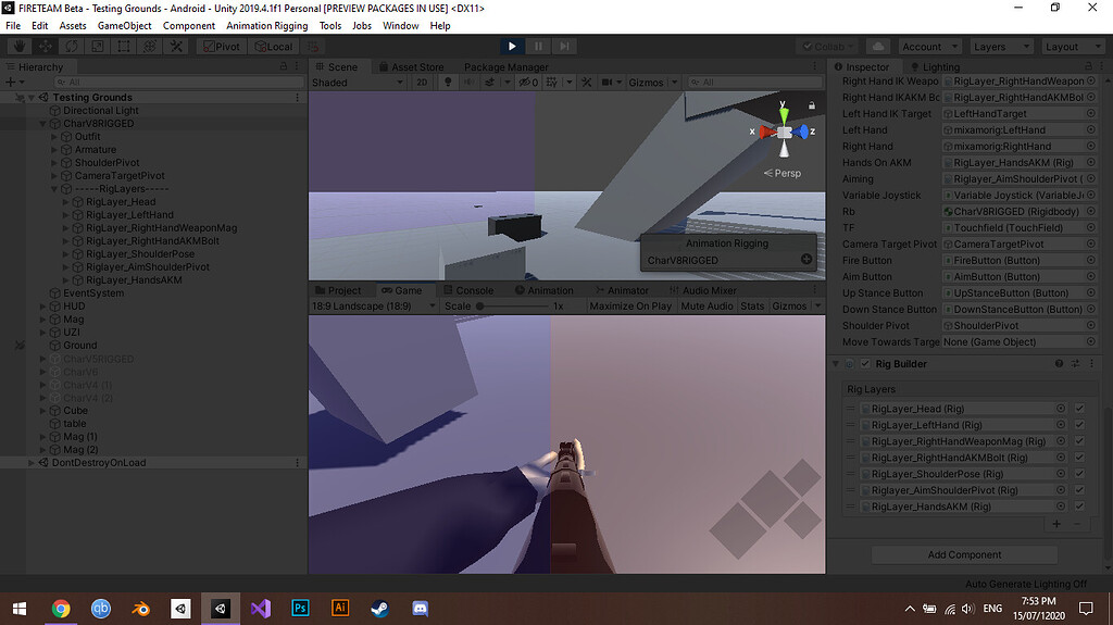 Hands on weapon delayed with Multi-Position Constraint PLEASE SAVE ME! - Unity Engine - Unity ...