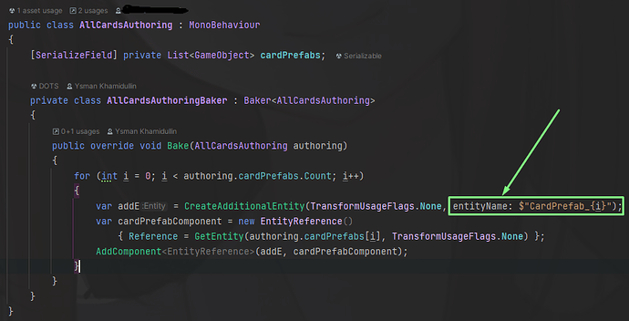 How to name entity created from baking? - Unity Engine - Unity Discussions