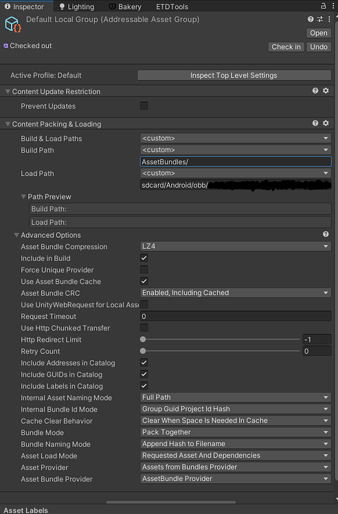 Cant Build Addressables With Custom Build And Load Paths Unity Engine Unity Discussions