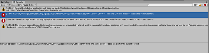 The name 'ListPool' does not exist in the current context - Unity Engine - Unity Discussions
