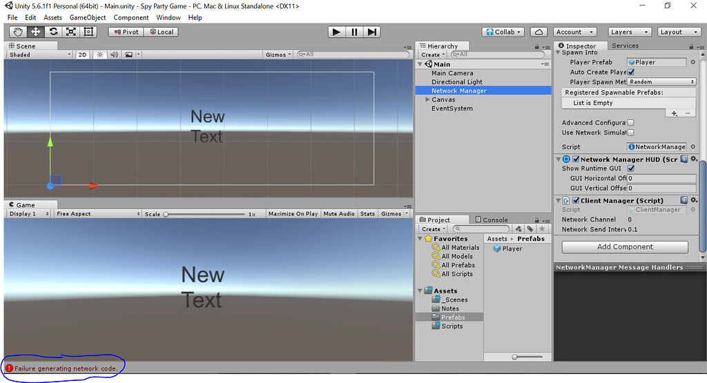 SyncVar gives the error Failure generating network code - Questions & Answers - Unity Discussions