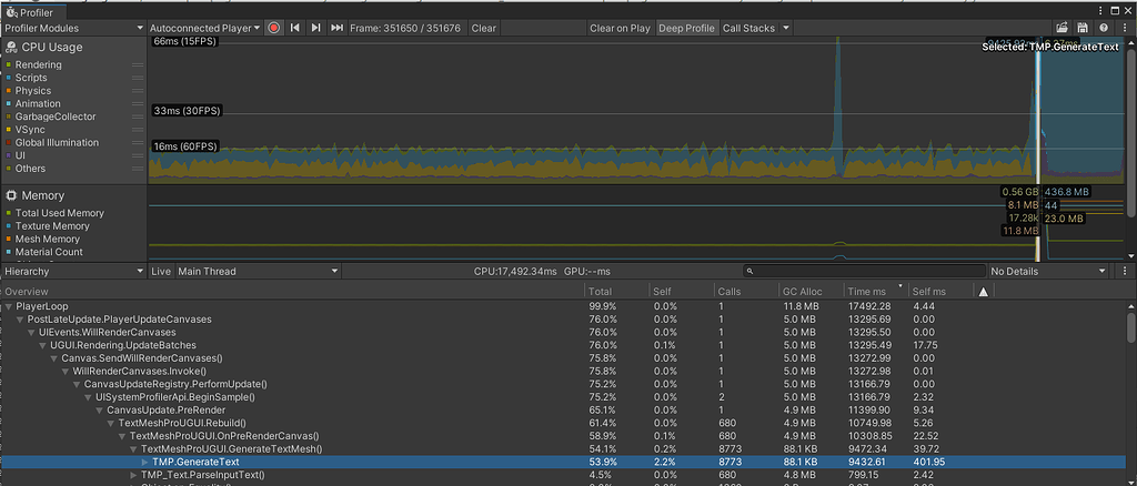 TMP (TextMeshPro) massive CPU time for TMP.GenerateText on Android ...