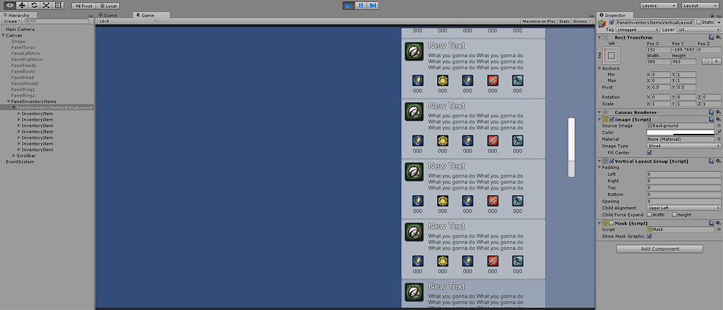 Scrolling List Of Prefabs Questions And Answers Unity Discussions 