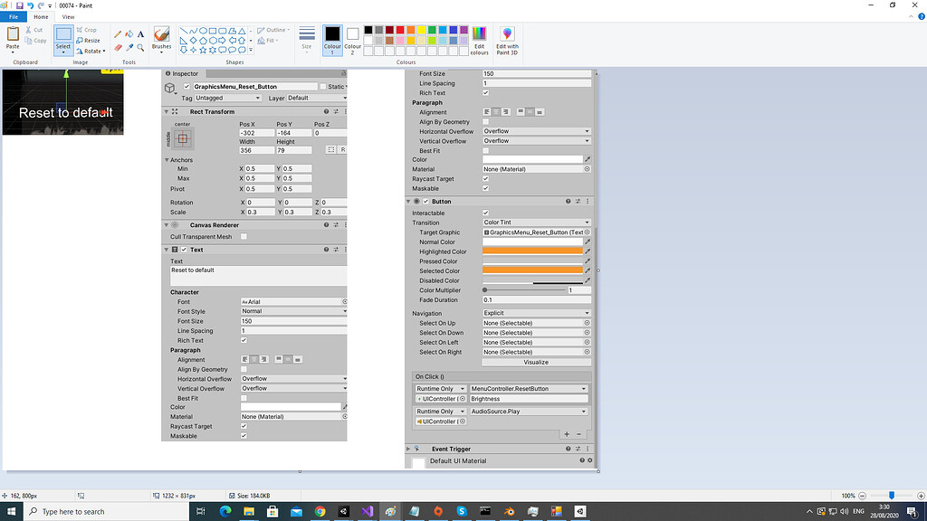 How can I extend the area on ui button so the mouse cursor click event ...