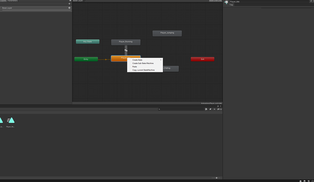 I Can T Connect Animations In The Animator It Doesn T Give Me The Option To Apply A State