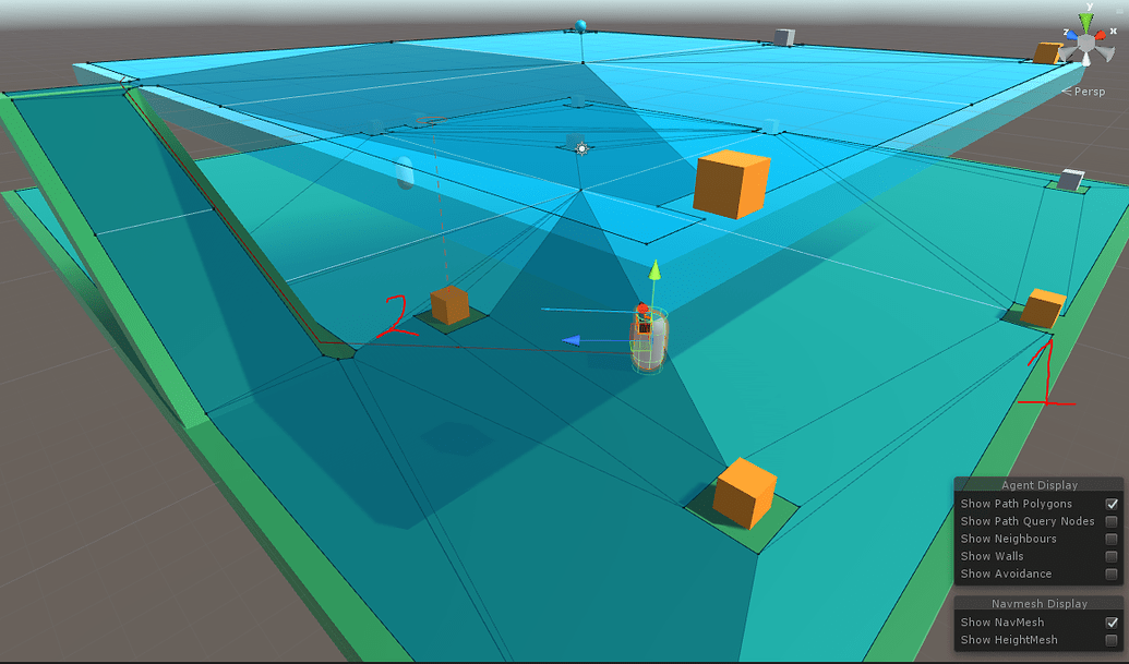 How to fine-tune navmesh agent in scene with multiple "floors"? - Questions & Answers - Unity ...