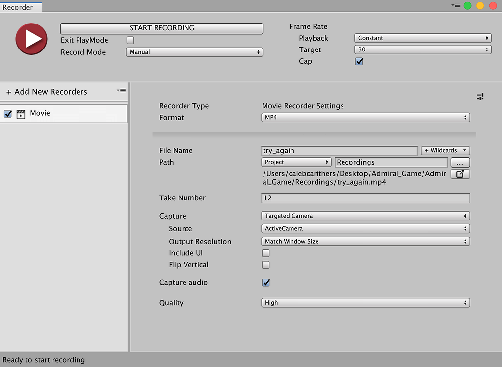 Recorder Extreme Lag In Game View Unity Engine Unity Discussions