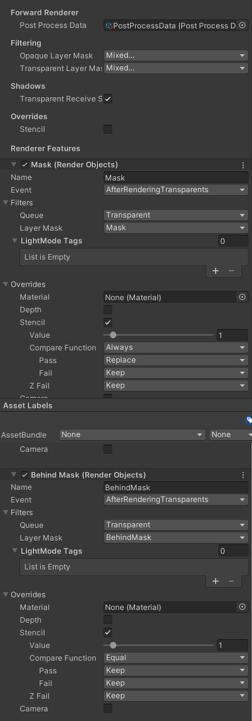 Hiding TextMeshPro using Universal Renderer Pipeline and Forward Renderer Data - Questions ...