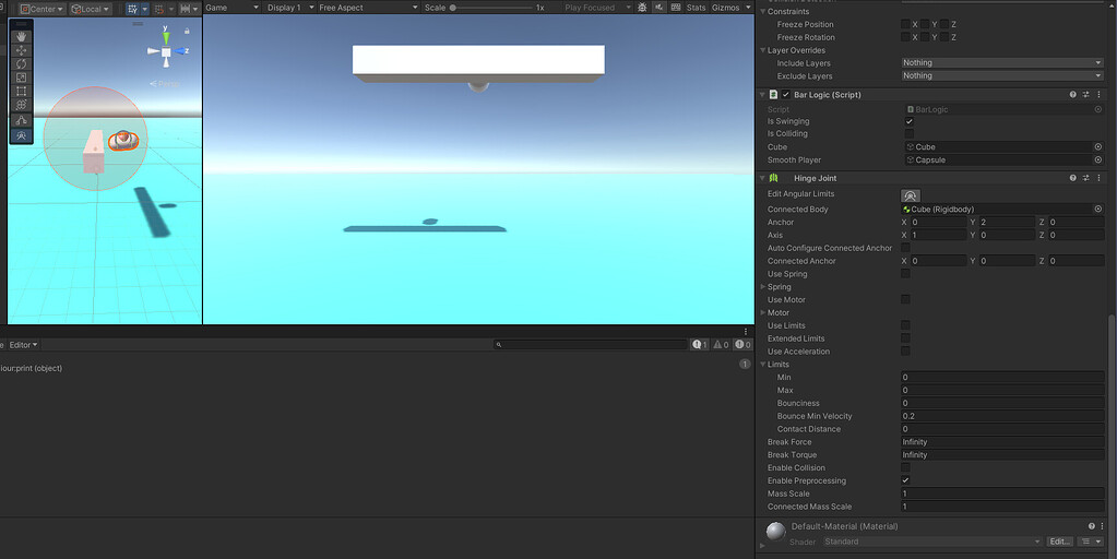 Question Why can't Capsule player swing all the way around a HingeJoint ...