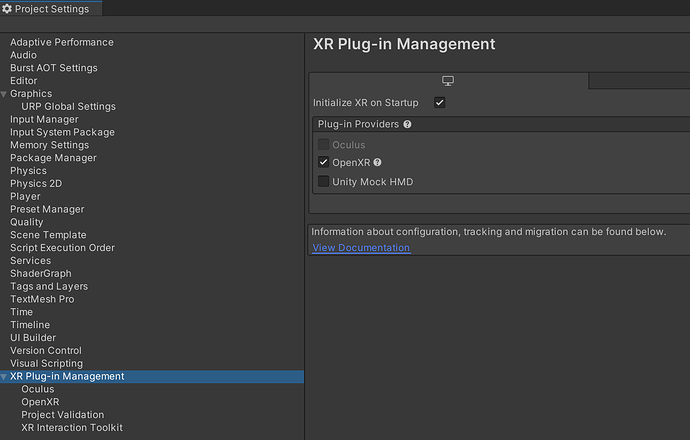 New Xr Project Using Openxr Play Mode On Quest 2 Not Working Unity Engine Unity Discussions