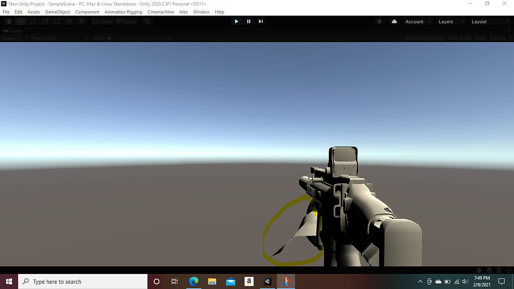 So I am trying to make a fps game and my camera is seeing through my ...