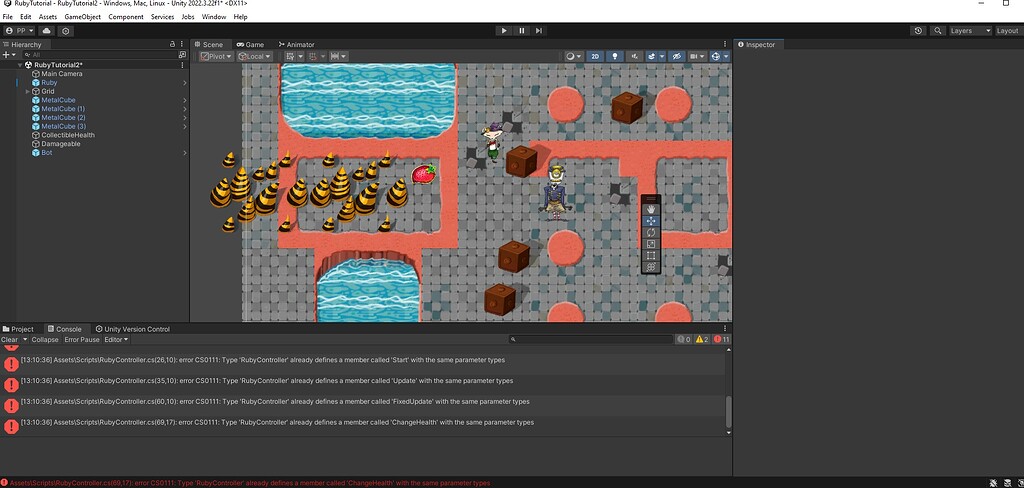Ruby's adventure tutorial MASSIVE trouble - Getting Started - Unity Discussions