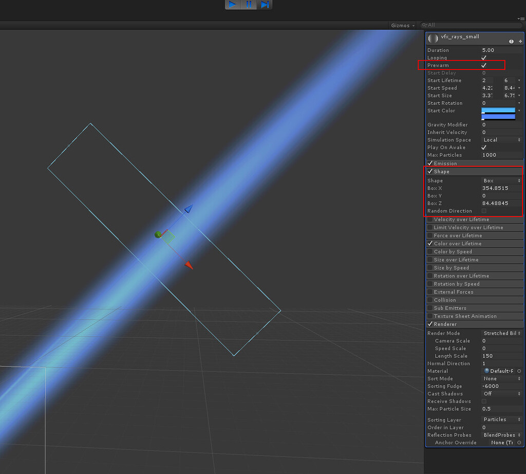 Unity 5 - Particle Systems with Prewarmed Particles not working properly - Questions & Answers ...
