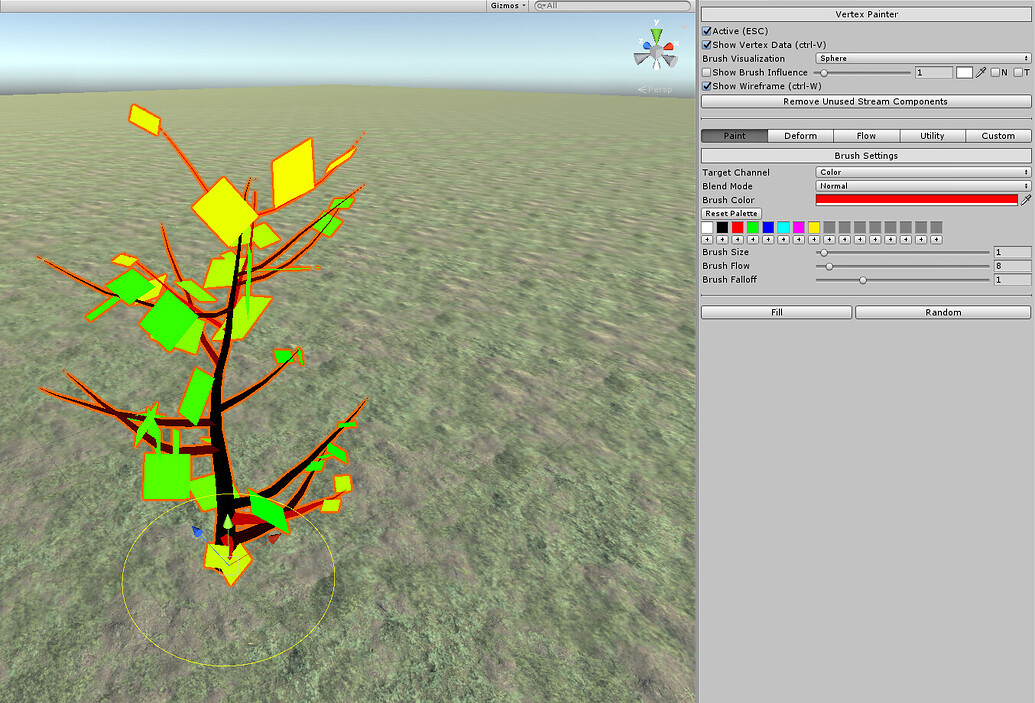 How to add wind to custom trees/grass in unity using tree creator ...