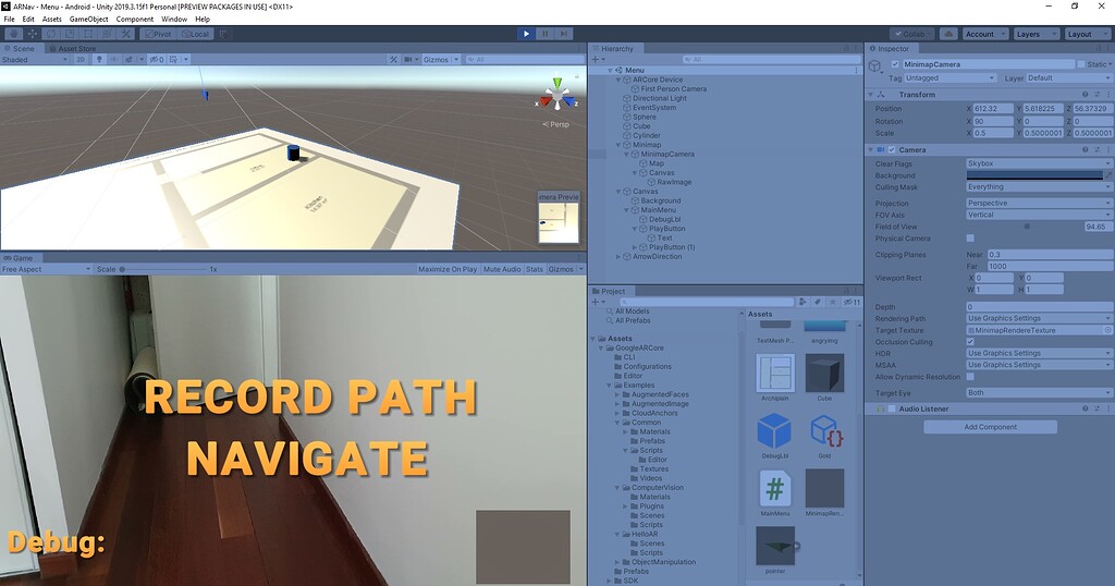Minimap Using Rendertexture With Arcore Adding Minimap To Arcore