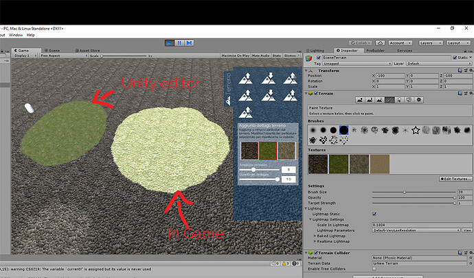 Different Renders Of Terrain Splat Protypes In Real Time Questions And Answers Unity Discussions