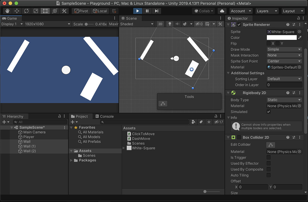 (Beginner) Adding a 2D Collider Randomly moves Player Off-screen when Game Starts! - Questions ...